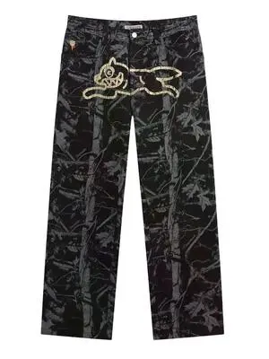 ICECREAM Running Dog Double Scoop Denim Trousers - Black