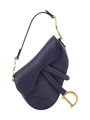 Dior Saddle Handbag Leather Mini Shoulder Bag - Blue