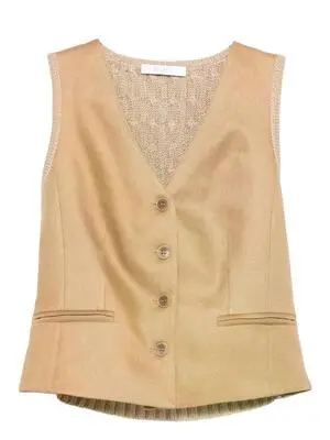 Max Mara Max Mara Calibri Knitted Waistcoat Neutrals
