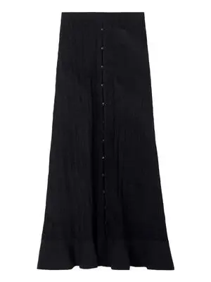 Claudie Pierlot Button Knit Midi Skirt - Blue