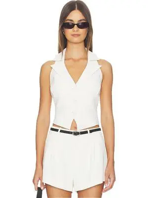 Good American Luxe Suiting Halter Vest - Soft Shell