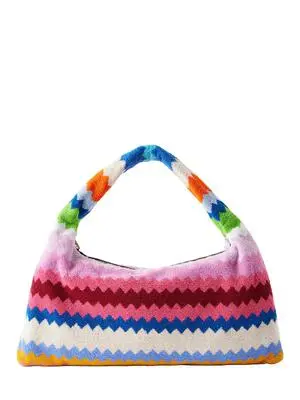 Missoni Striped Cotton-terry Shoulder Bag - Multi