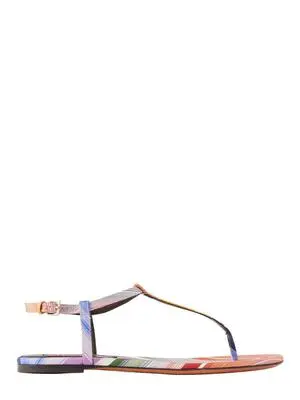 Missoni Leen Striped Twill Sandals - Multi