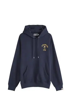A BATHING APE 1st Camo College Logo Hoodie - Navy