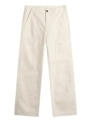 DRAKE'S Twill Fatigue Trousers - Ecru