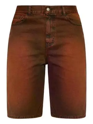 CARNE BOLLENTE Lettering-embroidery Shorts - Brown