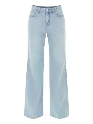 Marella Wide-leg Cotton Jeans - Blue