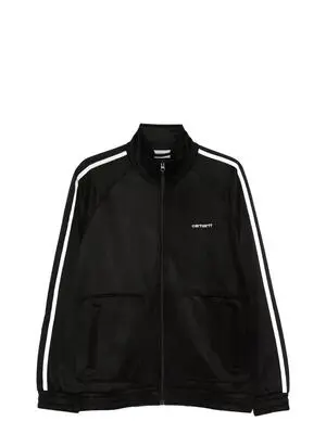 Carhartt Work In Progress Logo Zip Up Jacket - Black