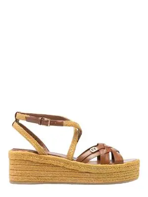 Valentino Garavani Braided Platform Sandals - Brown