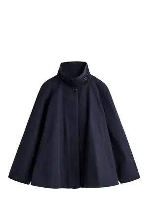 Cos A-line Cotton-twill Jacket - Navy