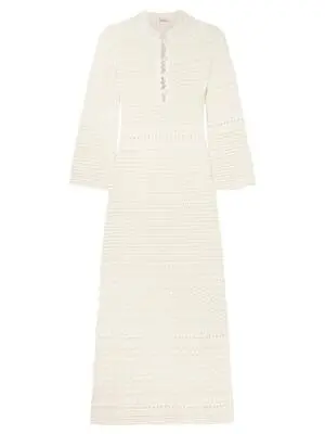 ERES Madone Open-knit Maxi Dress - Neutrals