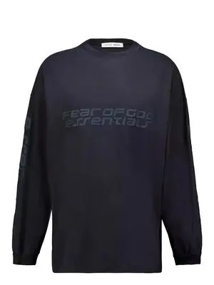 Fear Of God Logo-print Long-sleeved T-shirt - Black