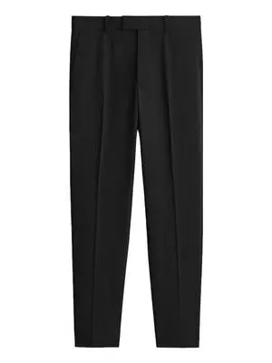 Cos Tech-twill Slim-fit Straight-leg Pants - Black