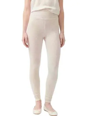 American Vintage Ypawood Elasticated Leggings Neutrals