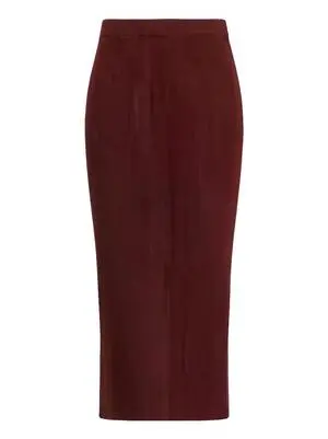 Max Mara Ribbed-knit Skirt - Red