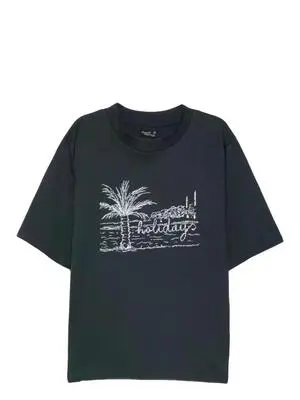 AGNES B. Graphic-print Round Neck T-shirt - Grey