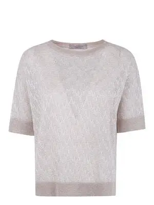 D.EXTERIOR Z-Line Lux Short Sleeve Sweater