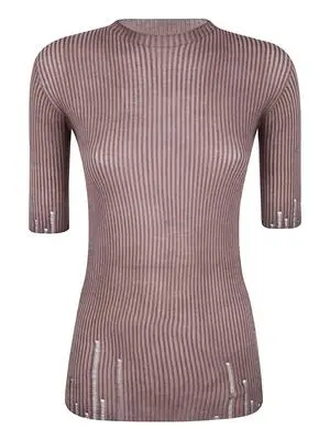 UMA WANG Short Sleeve Top - Brown