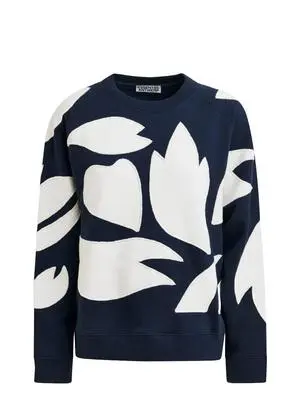 Essentiel Antwerp Embroidered Cotton Sweatshirt - Blue