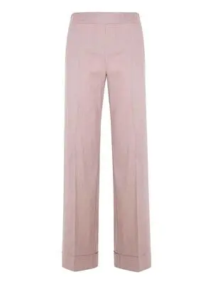 D.exterior Changing Linen Straight Trousers - Brown