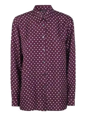 LAURA URBINATI Oversized Silk Shirt - Red