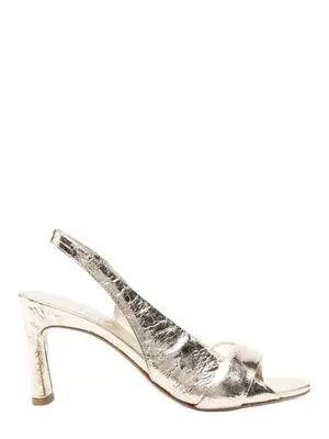 DEL CARLO Metis Slingback Medium Heel Sandals - Metallic