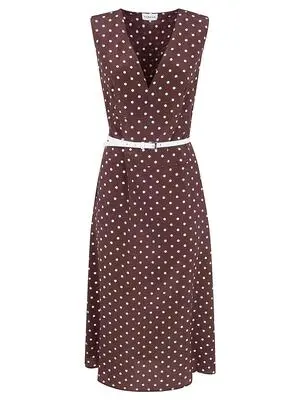 P.a.r.o.s.h Sbillo" Printed Midi Dress - Brown