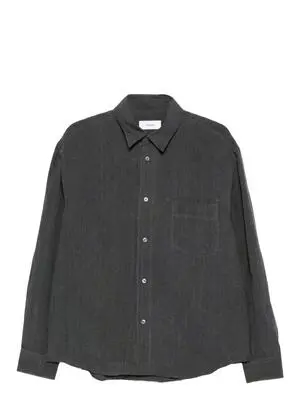 LARDINI Chest-pocket Buttoned Shirt - Grey