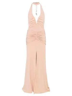 BABYLONE PARIS Halterneck Maxi Dress - Neutrals