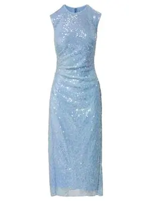 Veronica Beard Sequin-embellished Midi Dress - Blue