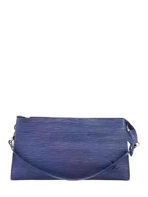 LOUIS VUITTON Pochette Accessoires Epi Leather Clutch Bag - Blue