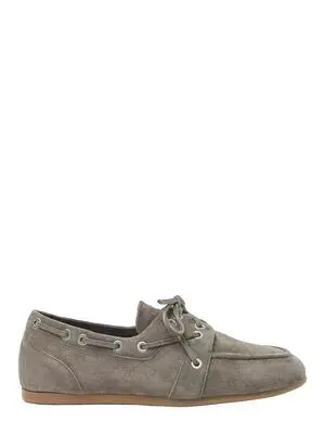 Peserico Suede Lace-up Loafers - Grey