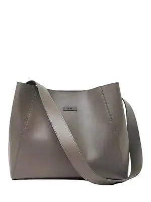 PESERICO Leather Shoulder Bag With Logo