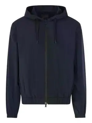 Herno Hooded Zip Coat - Blue