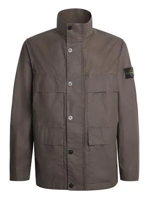 Stone Island Waxed Canvas Field Jacket - Brown