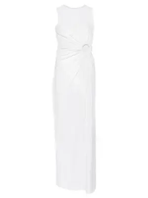 Sportmax Ring-embellishment Maxi Dress - White