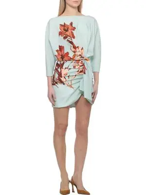 Costarellos Ayla Floral-print Mini Dress - Blue