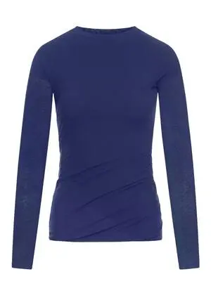 JIL SANDER Long-sleeved Draped Top - Blue