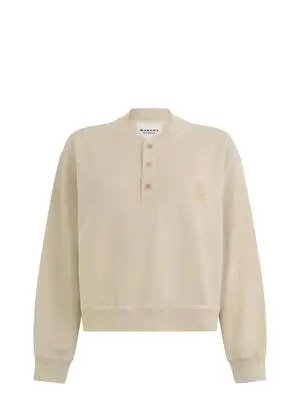 MARANT ETOILE Embroidered-logo Sweatshirt - Neutrals