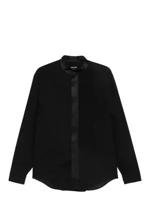 Giorgio Armani Band-collar Shirt - Black