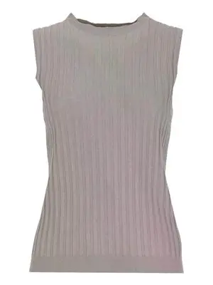 Peserico Ribbed-knit Tank Top - Neutrals