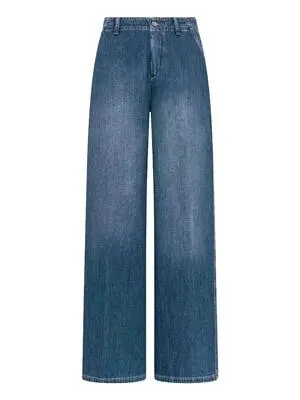 Seventy Wide-leg Trousers - Blue