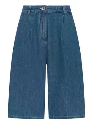 Seventy Button Detailed Shorts - Blue