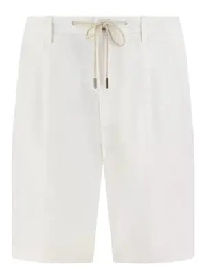 Boggi Milano Linen Drawcord Shorts - Neutrals