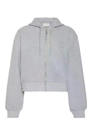 Calvin Klein Zip-up Cropped Hoodie - Grey