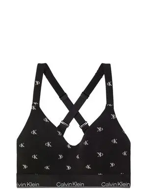 Calvin Klein Invisibles Monogram Criss-cross Bra - Black