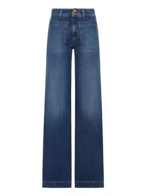 Seafarer Wide-leg Jeans - Blue