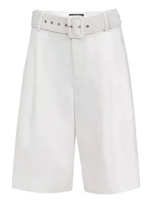 TOCCIN Nina Belted Culotte Shorts - Neutrals