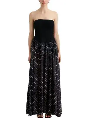 TOCCIN Odette Strapless Maxi Dress - Blue