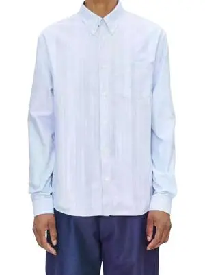 A.p.c. Striped Pocket Shirt - Blue
